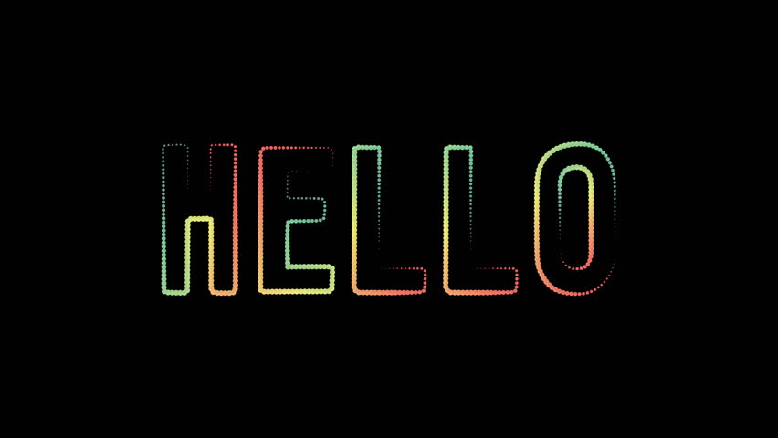 hello motion graphics animation revealer poster Stock Footage Video ...