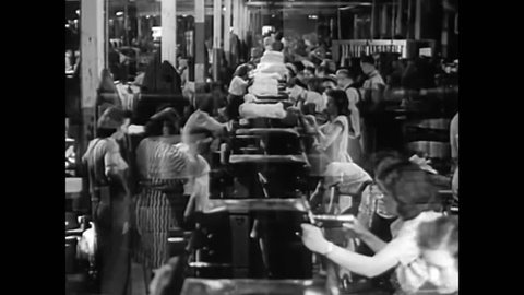1920s Good Assembly Line Ford Factory Stock Footage Video (100% Royalty ...