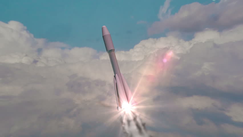 Rocket Leaving the Atmosphere Stock Footage Video (100% Royalty-free ...