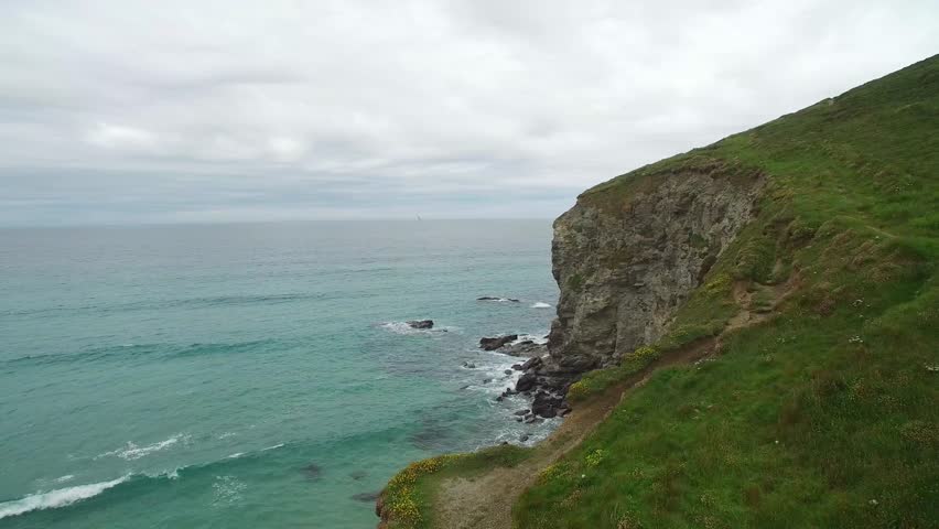 Cliff Top View from One Stock Footage Video (100% Royalty-free ...