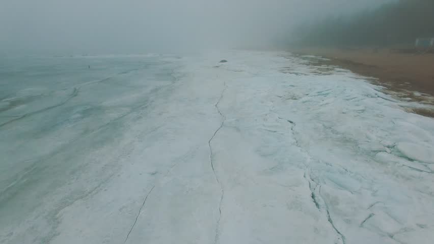 Winter and Icy Beach landscape with sky image - Free stock photo ...