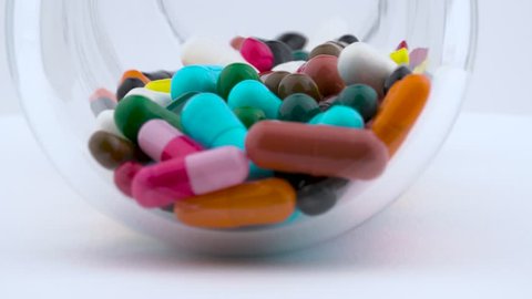 Pile Vivid Hard Starch Capsules Rotating Stock Footage Video (100% ...