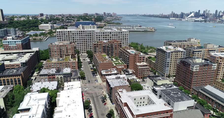 Hoboken Nj Aerial, Willow Ave, Stock Footage Video (100% Royalty-free ...
