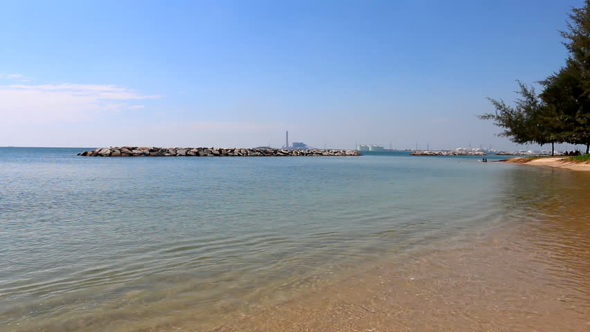 long beach blue sky summer season Stock Footage Video (100% Royalty ...