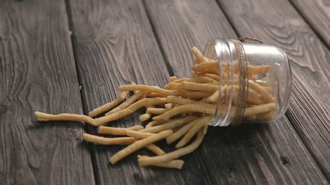 Kue Bawang Garlic Cracker Traditional Indonesian Stock Footage Video ...