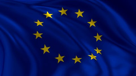 European Union 4k Waving Flag Background Stock Footage Video (100% ...