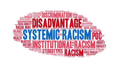 Systemic Racism Word Cloud On White Stock Footage Video (100% Royalty ...