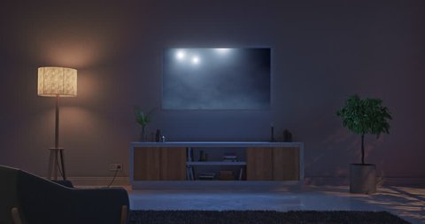 Footage Living Room Led Tv On Stock Footage Video (100% Royalty-free ...
