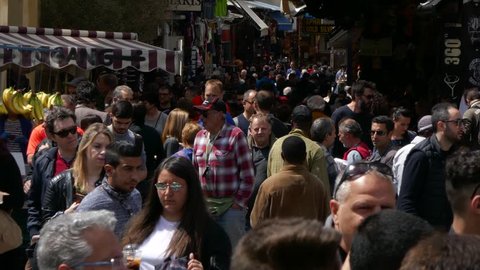 Athens Greece 15 July 2018 Crowd Stock Footage Video (100% Royalty-free ...