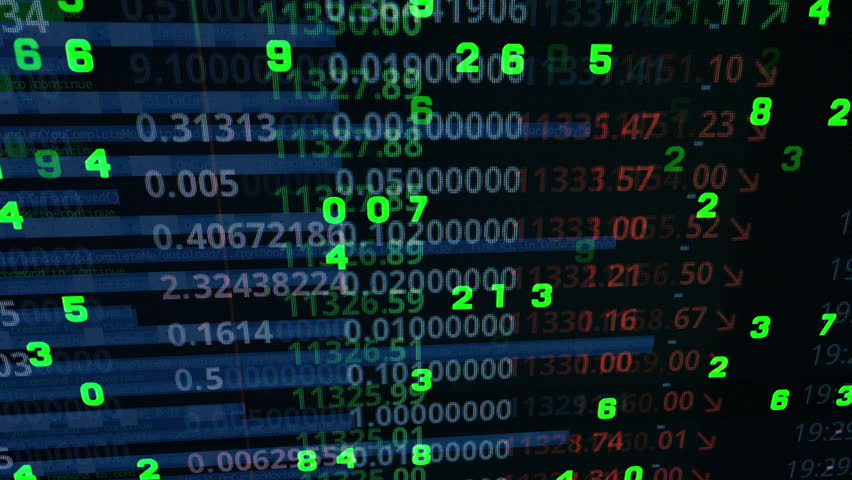 random numbers running down computer screen Stock Footage Video (100% ...