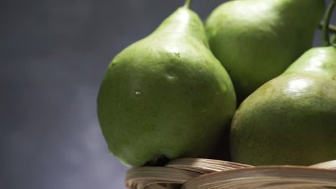 Pears Rotation 360 Degrees Beautiful Dark Stock Footage Video (100% ...