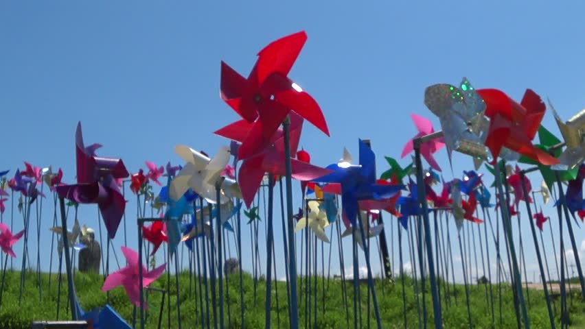 pinwheels spinning wind Stock Footage Video (100% Royalty-free ...