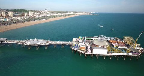 Brighton Pier Drone Footage Stock Footage Video (100% Royalty-free ...