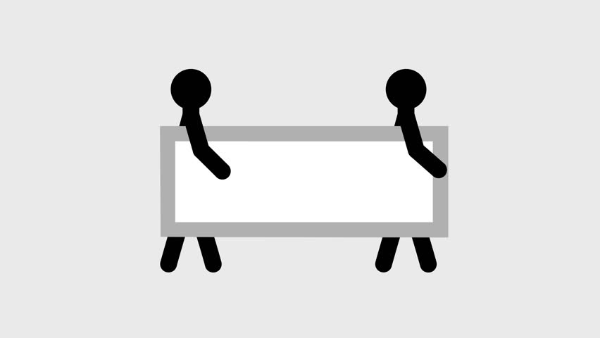 stick mans carry banner board animation Stock Footage Video (100% ...