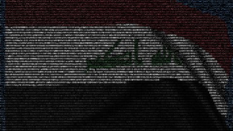 Waving Flag Iraq Made Text Symbols Stock Footage Video (100% Royalty ...