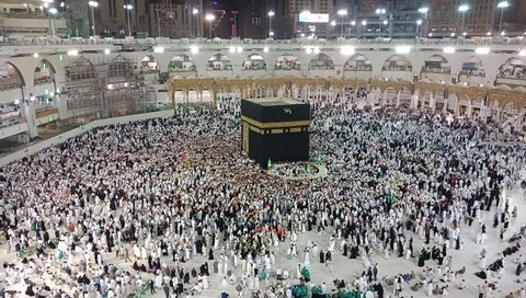 Muslimpraying Kaaba Holy Kaaba Hajj Worshipping Stock Footage Video ...