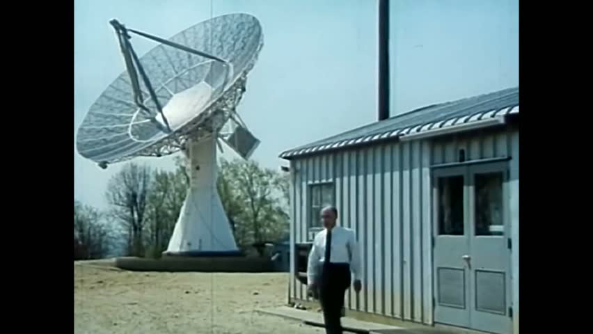 circa 1960s - first satellite transmission Stock Footage Video (100% ...