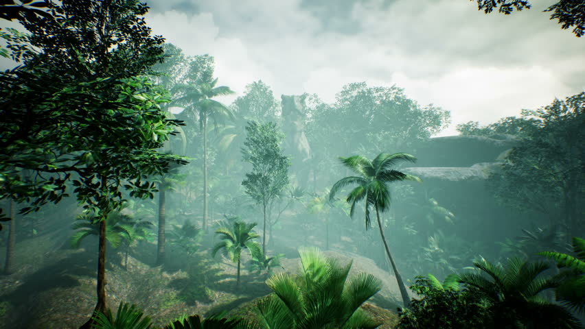 t rex tyrannosaur dinosaur animation jungle Stock Footage Video (100% ...