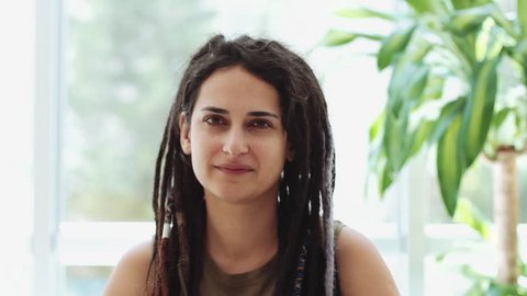 Woman Dreadlocks Showing Phone Call Hand Stock Footage Video (100% ...