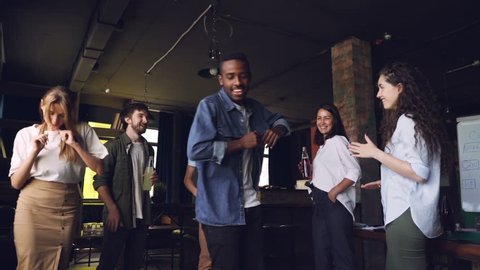 slow motion happy office worker african Stock Footage Video (100% ...