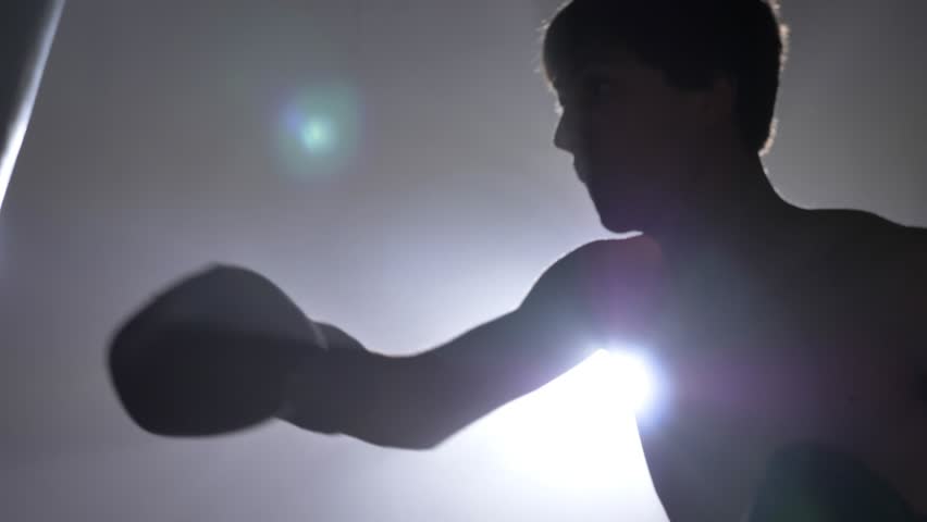 Shirtless Boxer Shadow Boxing as Stock Footage Video (100% Royalty-free ...