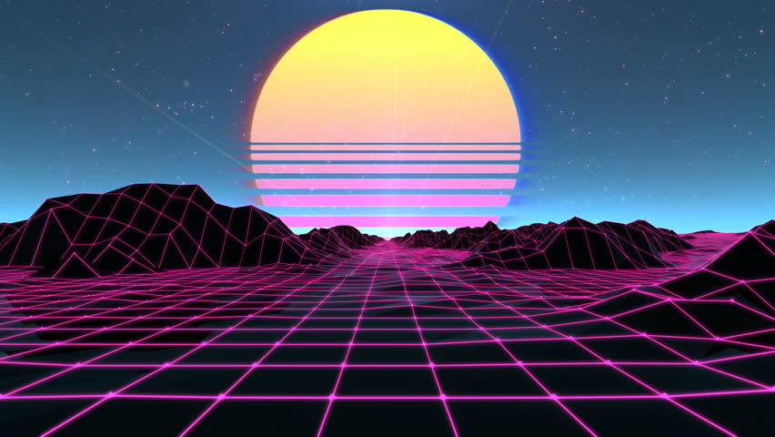 80s Retro Landscape Vj Loops Stock Footage Video (100% Royalty-free ...