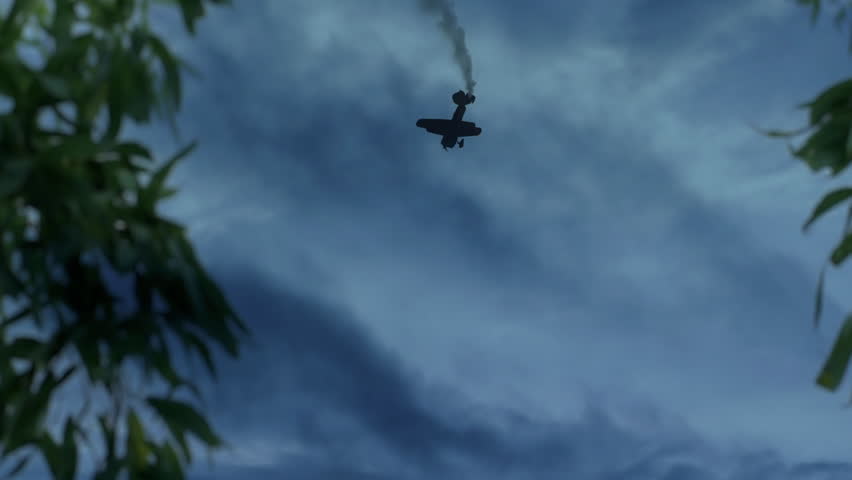 Falling Airplane Crashes and Explodes Stock Footage Video (100% Royalty ...