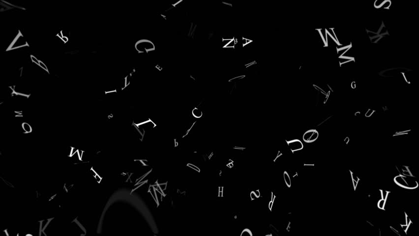 Floating White Letters On a Stock Footage Video (100% Royalty-free ...