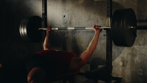 Strong Bodybuilder Rising Big Rod Fitness Stock Footage Video (100% ...