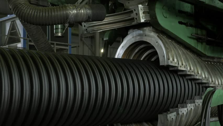 Manufacture of Plastic Water Pipes. Stock Footage Video (100% Royalty ...