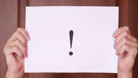 Man Exclamation Mark Icon On Paper Stock Photo 1325989997 | Shutterstock