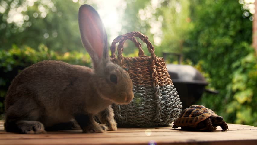 The tortoise and the rabbit Stock Video Footage - 4K and HD Video Clips ...