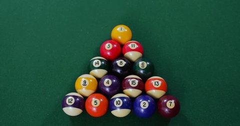 Billiards Break Pool Table Stock Footage Video (100% Royalty-free ...