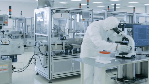 sterile high precision manufacturing laboratory where Stock Footage ...
