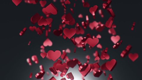 Abstract Background Animation Flying Heart Symbols Stock Footage Video ...