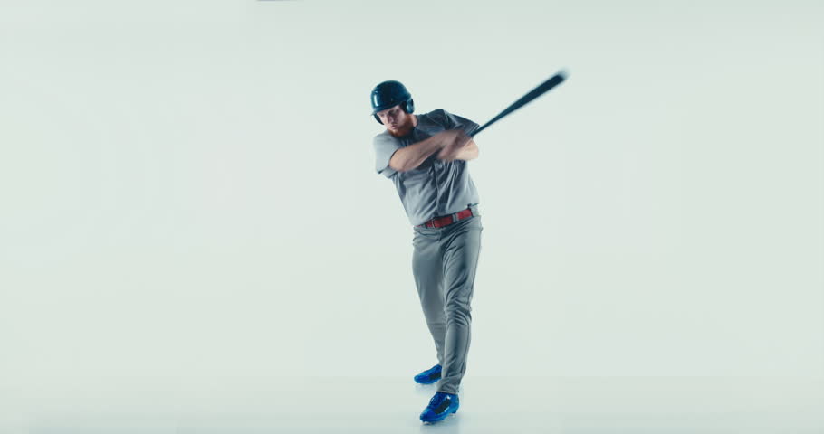 Caucasian Professional Baseball Player Batter Stock Footage Video (100% ...