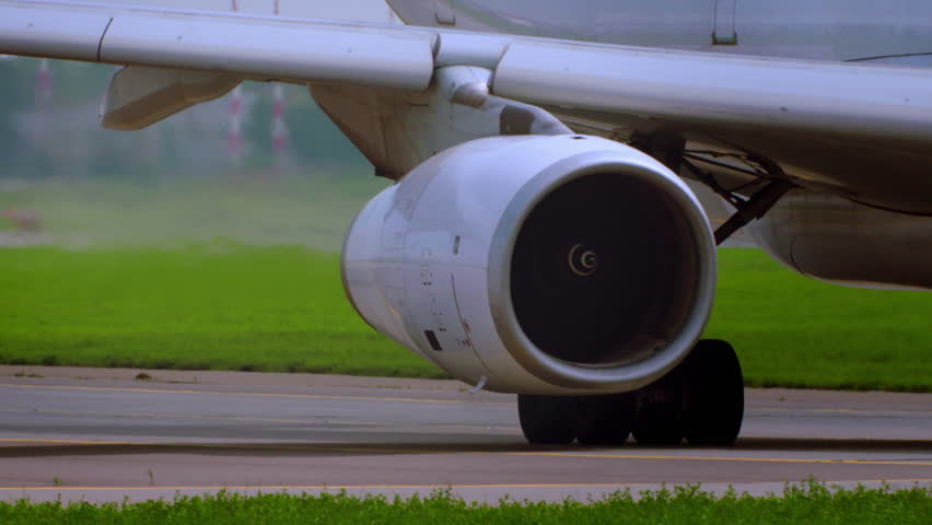 heat shimmer behind jet engine landing Stock Footage Video (100% ...