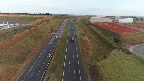 trucks turn off road go around Stock Footage Video (100% Royalty-free ...