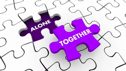 Alone Vs Together Collaboration Partnership Group Stock Footage Video ...