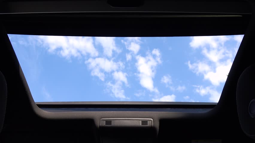 view sky through car roof window Stock Footage Video (100% Royalty-free ...
