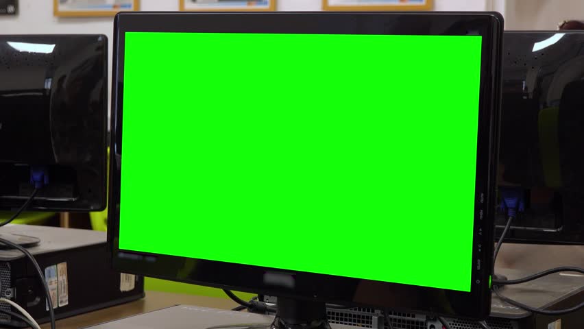 closeup on green computer screen high Stock Footage Video (100% Royalty ...