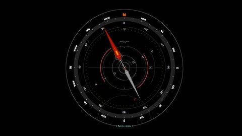 Science Fiction Compass Hologram Element Animation Stock Footage Video ...