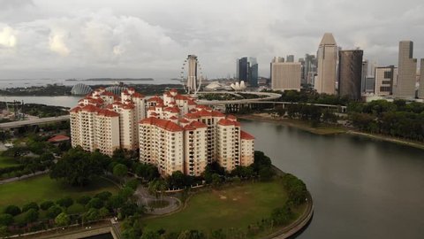 Drone Shows Costa Rhu Condominium Singapore Stock Footage Video (100% ...