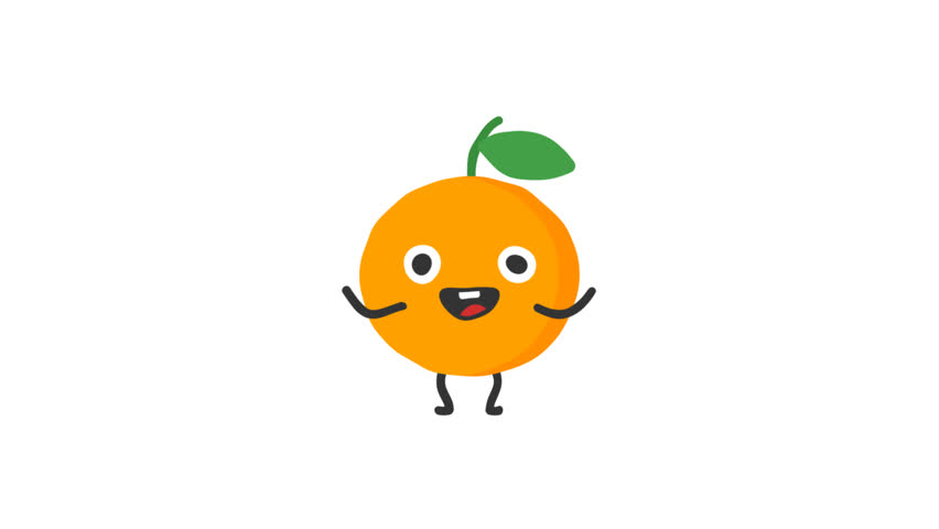 Orange Funny Character Dances and Stock Footage Video (100% Royalty ...