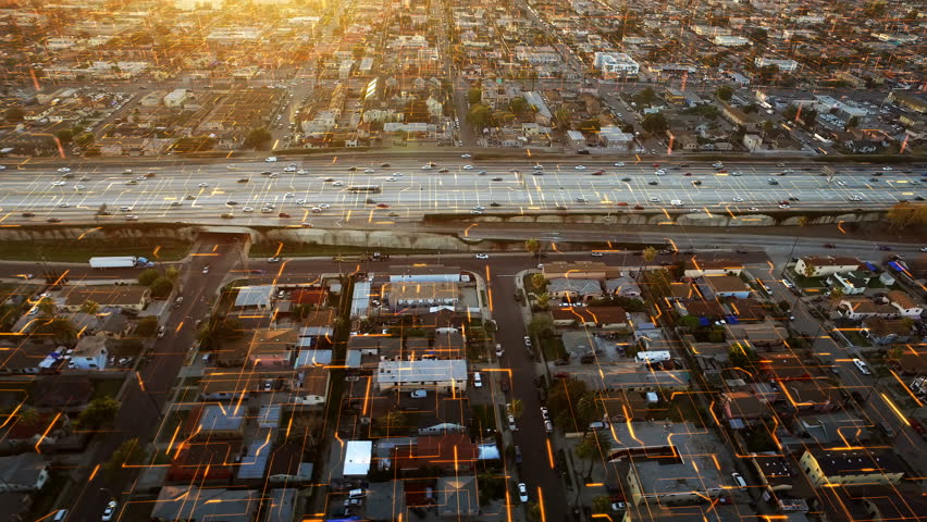 Futuristic Smart City. Connected Freeway Stock Footage Video (100% ...
