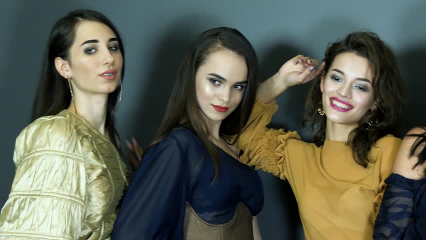 happy models classy makeup luxurious earrings Stock Footage Video (100% ...