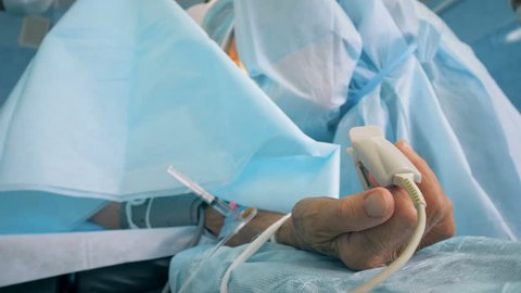 Hand Unconscious Patient Undergoing Surgery Stock Footage Video (100% ...