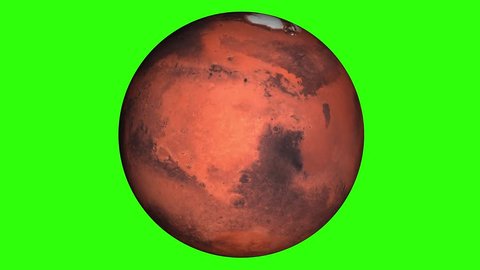 Planet Mars Animation Red Planet Green Stock Footage Video (100% ...