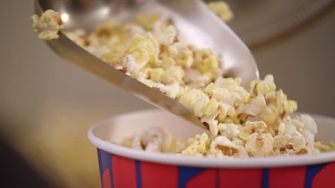 Popcorn Flakes Pouring By Ladle Paper Stock Footage Video (100% Royalty ...