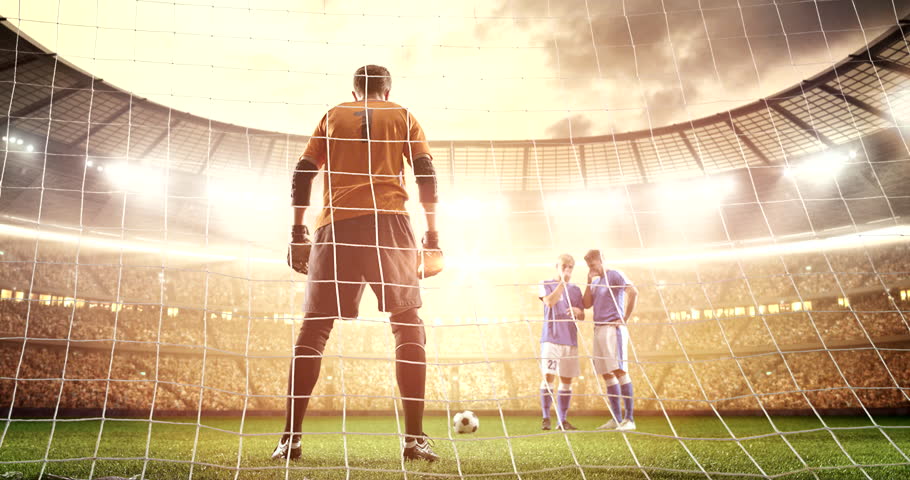 Soccer Player Scores a Goal Stock Footage Video (100% Royalty-free ...